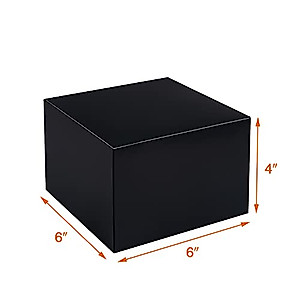GEFTOL Gift Box 50 Pack 6 x 6 x 4 inches Fold Box Paper Gift Box Bridesmaids Proposal Box for Bridal Birthday Party Christmas（Black）