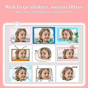 Kids Digital Camera, Print Camera for Kids, High Definition Screen with Printing Paper for Outdoor Play