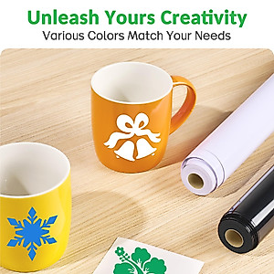 12" x 14FT Pink Vinyl - Pink Permanent Vinyl with PET Backing [Easier Weed Never Residue], Glossy Permanent Adhesive Vinyl for Cutting Machine, Party Decoration, Car Decal, Signs, Scrapbooking