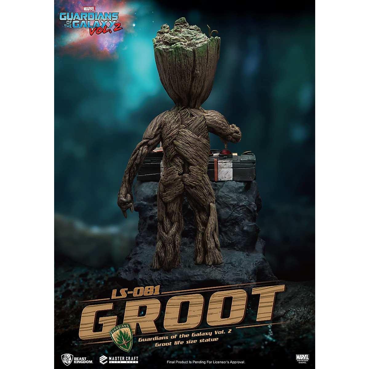 Beast Kingdom Guardians of The Galaxy Vol. 2: Groot LS-081 Life-Size Statue, Multicolor