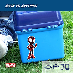 Marvel Spidey and His Amazing Friends Decals - Set of 4 Miles Morales Spin Vinyl Stickers for Car Water Bottle Bike Helmet Laptop Skateboard - Marvel Stickers for Kids and Adults