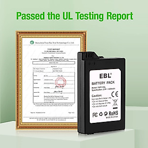EBL 3.6V Lithium Ion Rechargeable Battery Pack 1200mAh（Real Capacity） Replacement Battery Compatible with Sony PSP 2000/3000 PSP-S110 Console