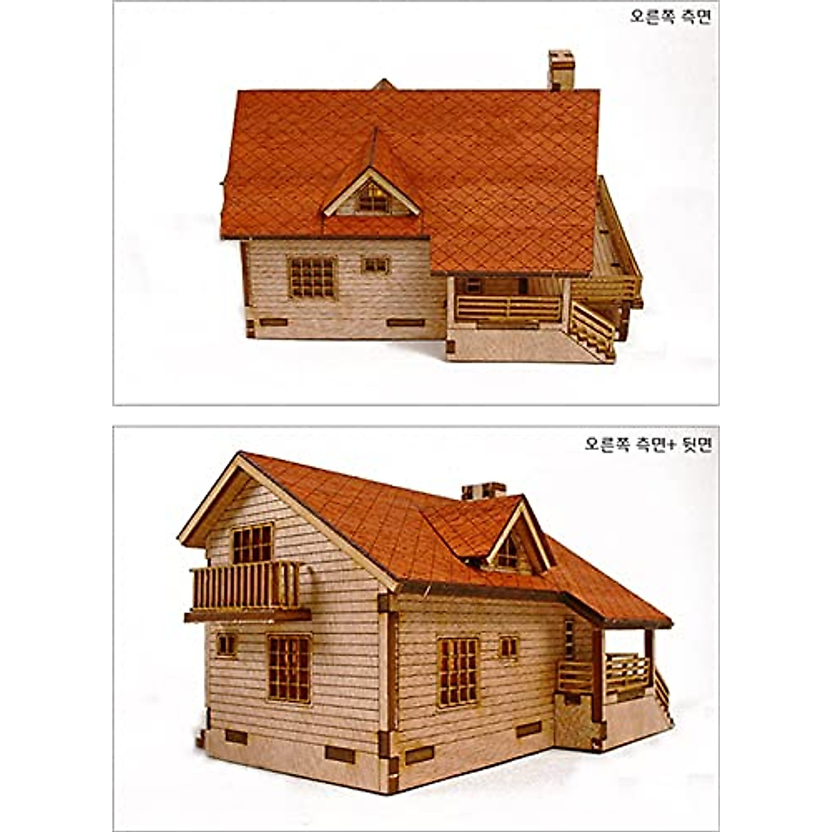 Desktop Wooden Model Kit Garden House A with a Large Deck by YOUNGMODELER by Young Modeler