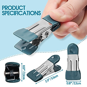 Clothes Pins Heavy Duty 30 Pack, 2.17 Inch Metal Chip Clips, Bag Clips for Food, Clothespins for Photo Drying Clothesline Laundry Sock, Chip Clips Bag Clips Food Clips, 6 Colors