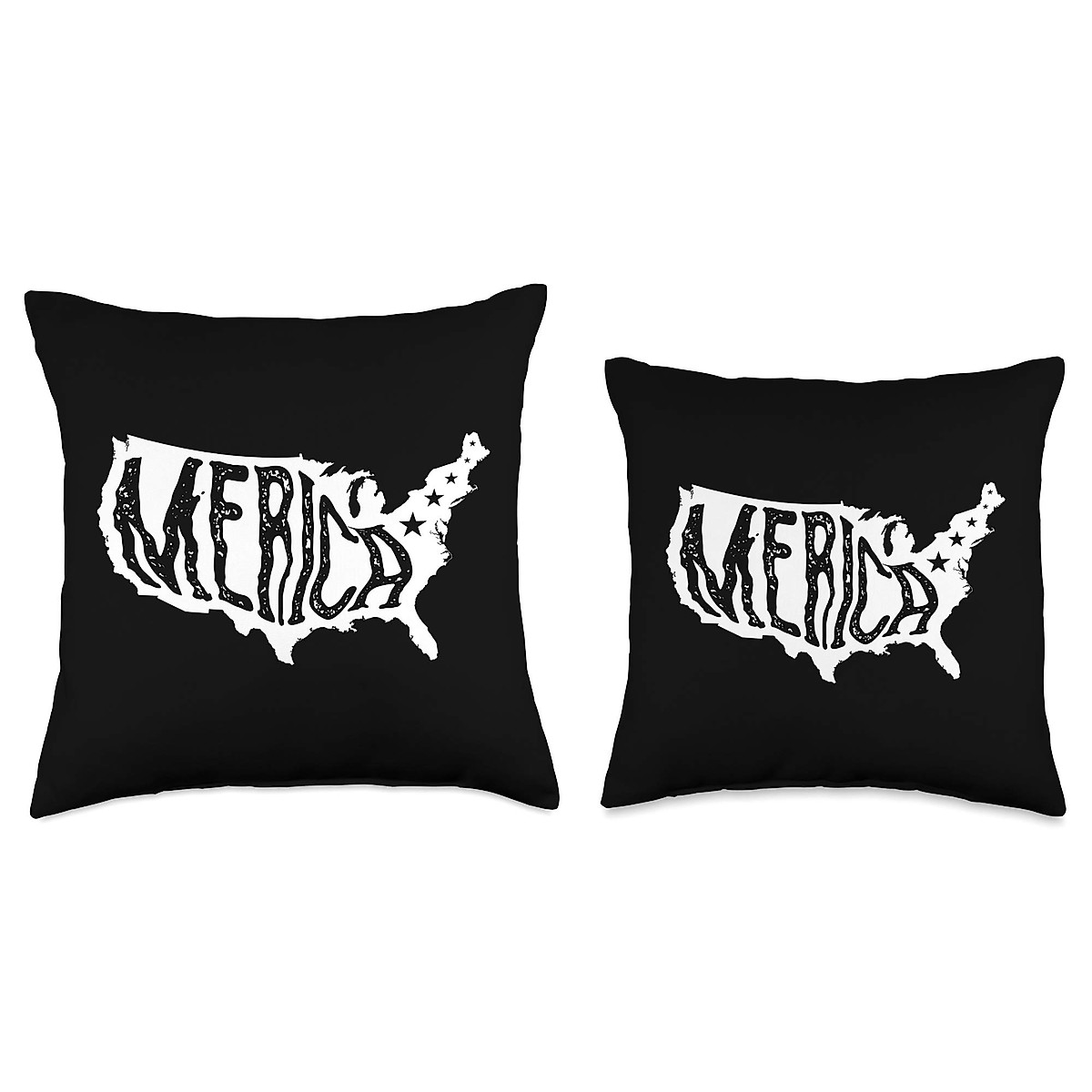 US Map AMERICA Memorial Day 4th Of July Patriotic American Throw Pillow