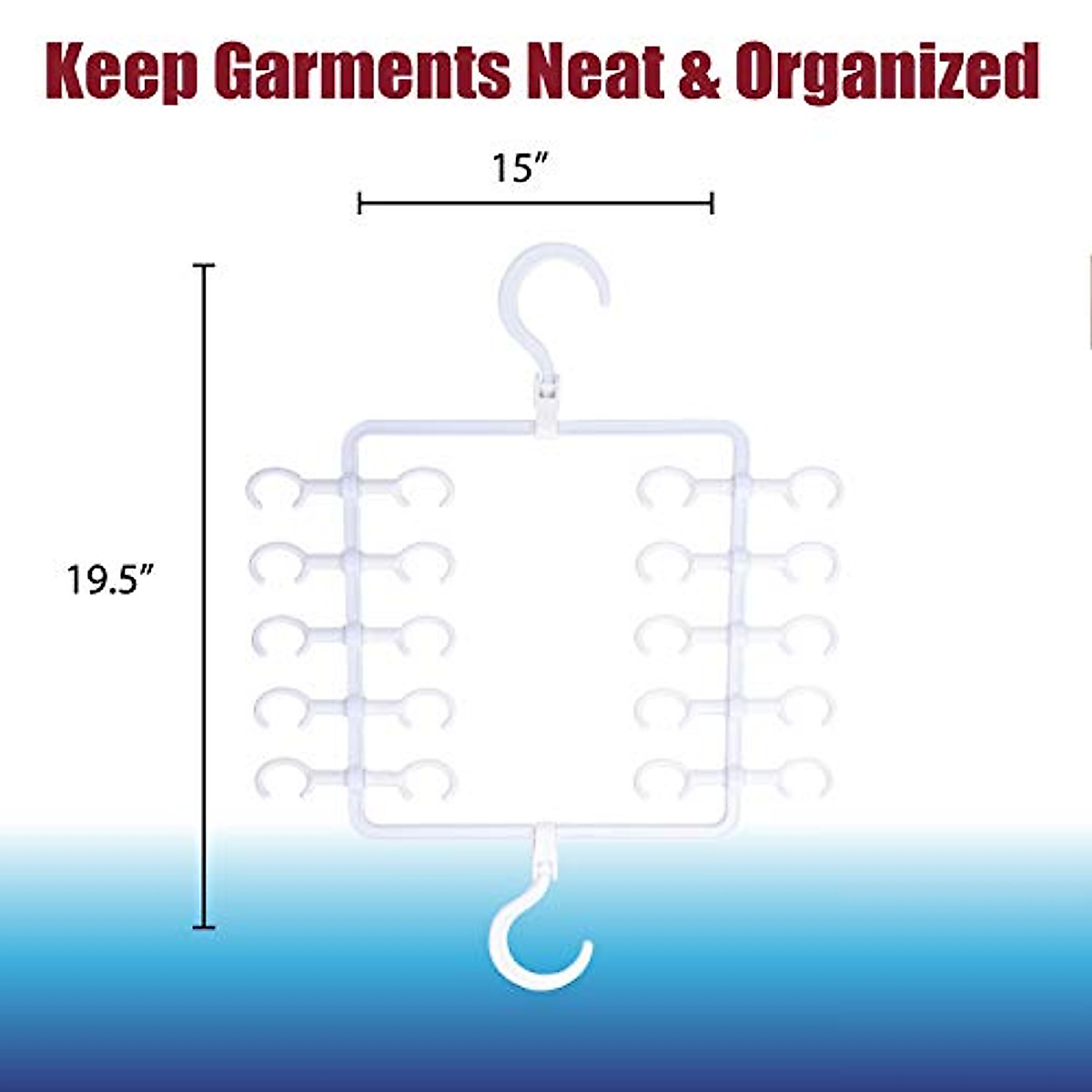 Wonder Hanger MAX Lingerie and Top Hanger, Patented & TRADEMARKED Closet Organizer and Space Saver