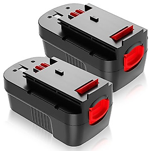 2-Pack 3.6Ah HPB18 Ni-Mh Replacement Battery for Black and Decker 18V Battery HPB18-OPE Compatible with Black Decker Battery 18 Volt Tools A1718 FS180BX FS18FL FSB18 Firestorm Cordless Power Tool