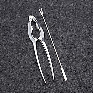 Household Tools Stainless Steel Set 8pcs Lobster Crackers and Picks Set Walnut Opener Crab Leg Tools Stainless Steel Seafood Crackers Forks Nut Set Zinc Alloy Household Tool Set