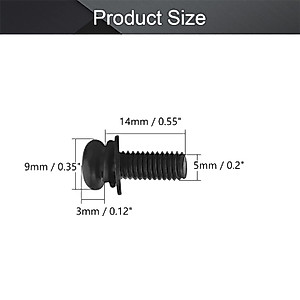 MroMax M5 x 14mm Carbon Steel Phillips Pan Head Machine Screws Bolts Combine with Spring Washer and Plain Washers 20Pcs