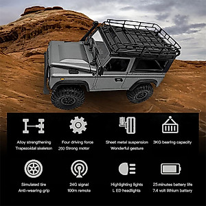 LEOSO MN 99s RC Cars Jeep 1/12 RC Crawler 2.4G RC Jeep RC Rock Crawler RC Truck 4x4 RC Car with 3pcs Upgraded 1300mah Battery for Adults 4WD Hobby RTR RC Drift Car Gifts