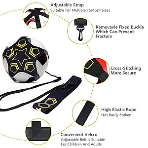 Ainiv Soccer Ball Net Kicker,Soccer Bungee Trainer, Football Kick Trainer, Juggling Soccer Ball Holder,Training Aid Football Skills Practice for Kids Adults, for Size 3 4 5 Footballs