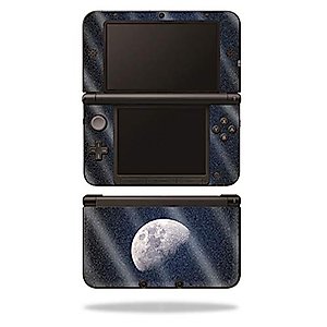 MightySkins Glossy Glitter Skin for Nintendo 3DS XL Original (2012-2014) - Moon | Protective, Durable High-Gloss Glitter Finish | Easy to Apply, Remove, and Change Styles | Made in The USA