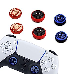 6PCS Analog Thumb Grip Cover, Dualsense Wireless Controller Game Remote Joystick Cap, Magical Non-Slip Silicone Grip Protective Cover, Suitable for PS5/PS4/Xbox one/360/NS PRO(hlg)