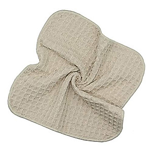 VeraSong Microfiber Kitchen Cleaning Cloth Thick Dish Rags Waffle Weave Washcloths Dish Cloths Ultra Absorbent Odor Free 12inch X 12inch 6 Pack Khaki