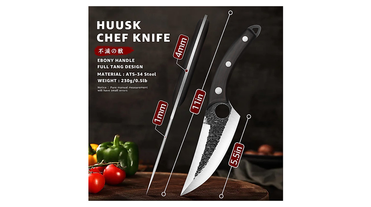 Premium Huusk Viking Knife Set with Cleaver and Sheath