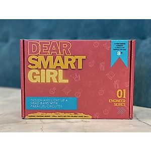 Dear Smart Girl Electrical Engineering STEM Kit for Girls Ages 6-12 / DIY Light Up Headband Kit/Make Your Own STEM Craft Kit