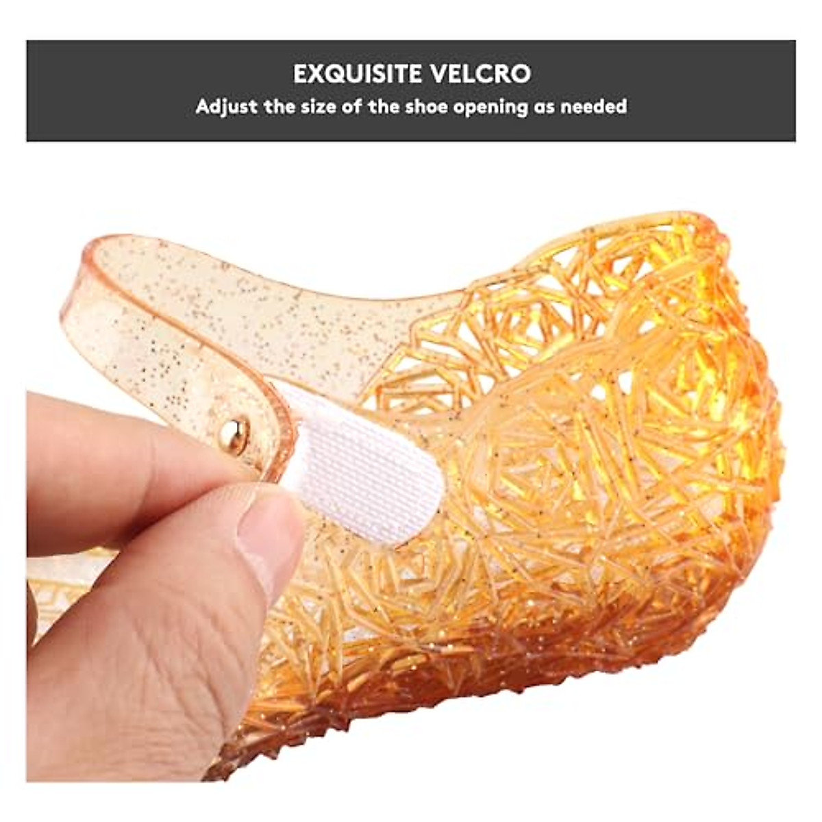 TANDEFLY Princess Girls Sandals Jelly Mary Jane Flats Shoes Dress Up Dance Party Cosplay Shoes for Kids Toddler Pink