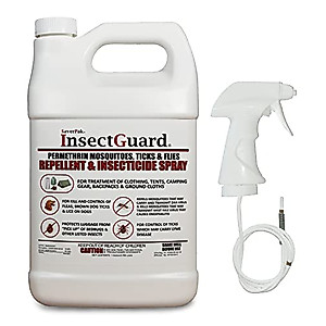 $averPak InsectGuard Permethrin Mosquitoes, Ticks and Flies Repellent & Insecticide Spray for Pet Dog Horse Blanket Bed Kennal Stabels & More - Gallon (128oz)