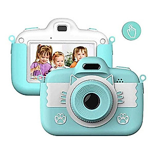 LKYBOA Kids Camera, Digital Camera for Kids Gifts, Camera for Kids 3-10 Year Old 3.0 Inch Touch Large Screen with 16GB SD Card, USB Charging Kids Camera (Color : Blue)