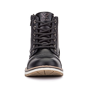 X RAY Boys Youth Finley Black Ankle Almond Toe Boots, Mesh Lining, Flats Thermoplastic Rubber Outsole; Size 7