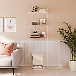 Sumerflos Acrylic Over The Toilet Storage Shelf - 3 Tier Clear Over-The-Toilet Bathroom Organizer Rack Above Toilet Shelves Standing for Bathroom Living Room Bedroom Modern