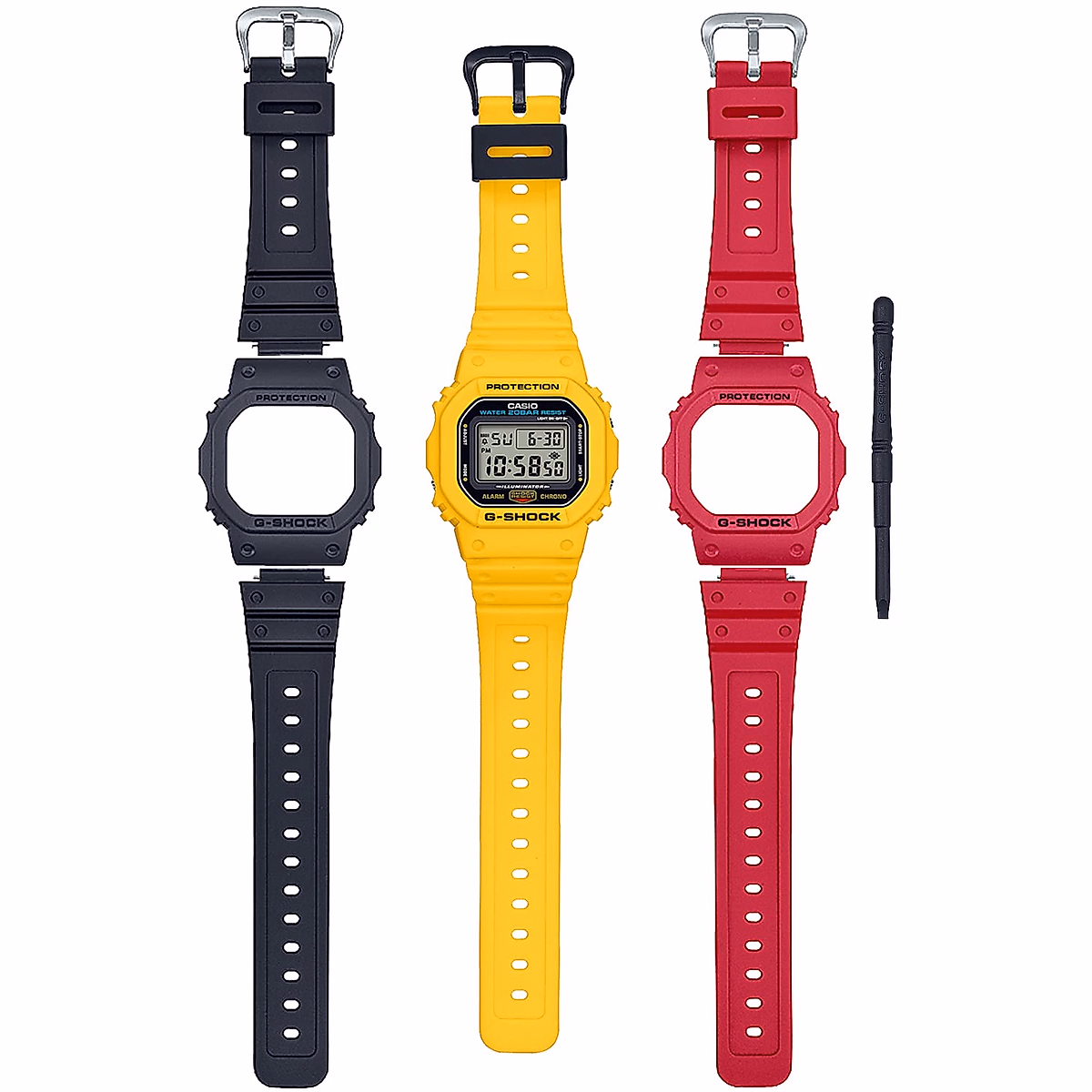 CASIO G-Shock DWE-5600R-9JR [DW-5600 Revival Color Bezel Band Set] Watch Shipped from Japan