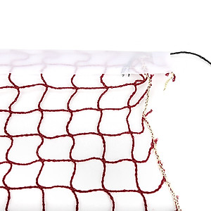 Portable Adjustable Badminton Net, Volleyball Badminton Mesh Net for Outdoor Sports Entertainment Training(Red)