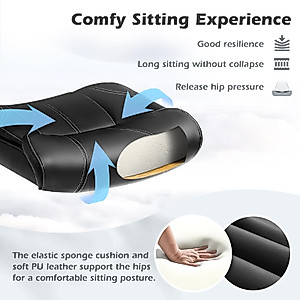 SEATZONE Executive Home Office Chair High Back Soft Velvet with Flip-up Armrests Adjustable Height and Lumbar Support, Comfortable Computer Chair for Adults, Modern Beige