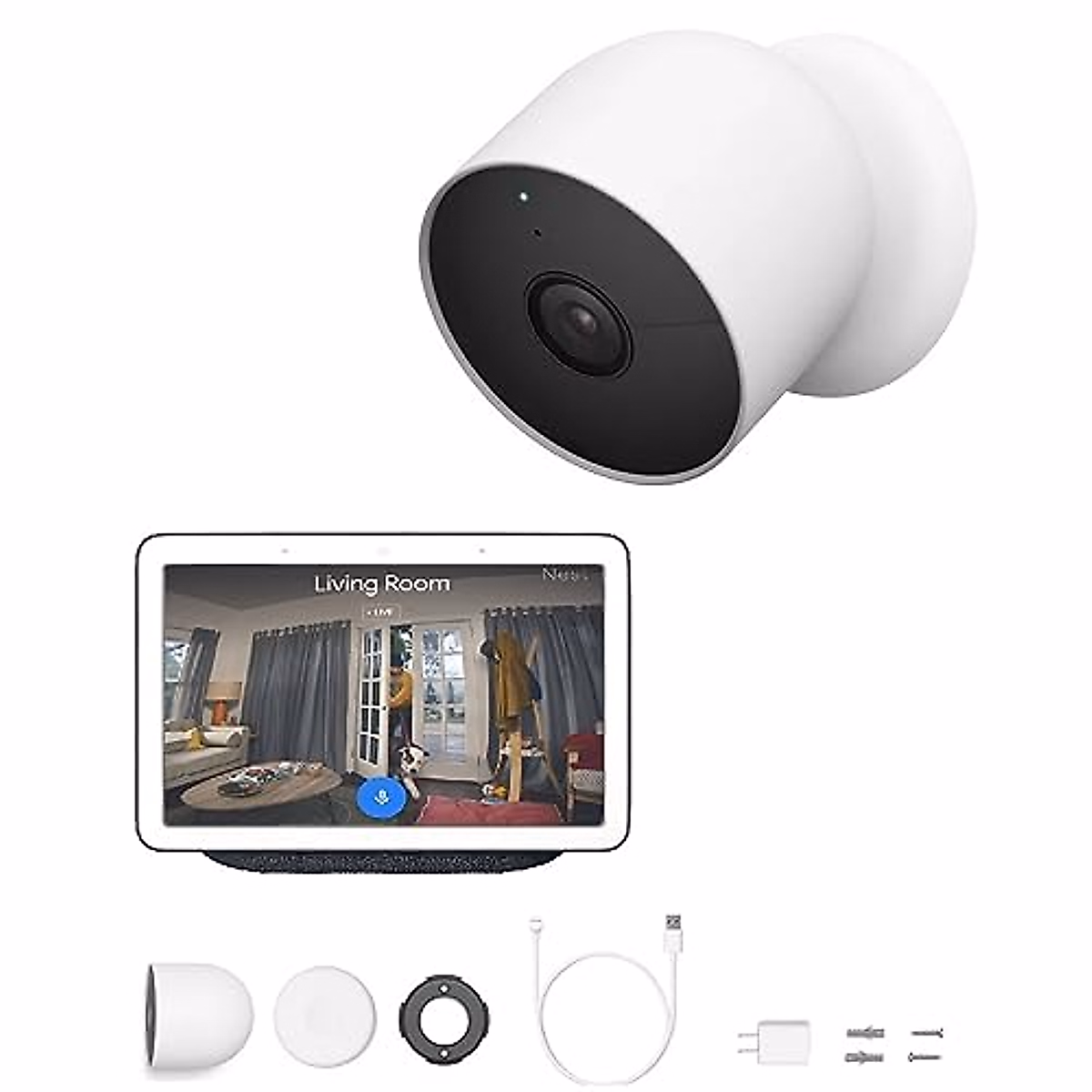 Google Nest Cam Battery Wireless Outdoor Camera and Screen Bundle (Single Camera and Screen)