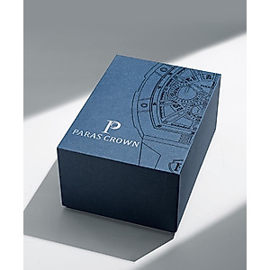 PC PARAS CROWN Mens Watches Luxury Tonneau Quartz Watch for Men Japanese Movement Waterproof Sport Watch, Gifts for Men