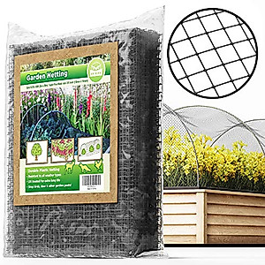 De-Bird Bundle Includes: 8 pk Reflective Repellent Disks & Heavy Duty Bird Netting to Keep Away Woodpecker, Pigeons, and Protect Plants & Fruit Trees