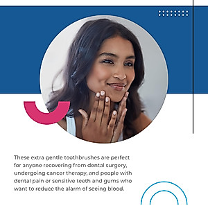 Tess Oral Health Ultra Soft Periodontal Toothbrush with Black Bristles - Post Surgical & Oncology Ultra-Soft Bristle Toothbrush (1 Dozen) - Gentle Care for Sensitive Smiles