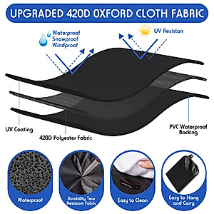 Windyun 3 Pcs Zero Gravity Folding Chair Cover 43.3 x 28 x 8 Inch Dustproof Folding Chair Cover Waterproof Outdoor Beach Chair Oxford Fabric Recliner Black for Patio Lawn Beach Furniture