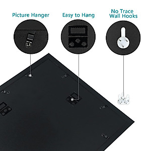 Bemaystar Diamond Art Painting Frames Display Pictures 10x14in/25x35cm Without Mat, Frames for Diamond Art 30x40cm, Black Frame with Lighthouse Photos and Glass