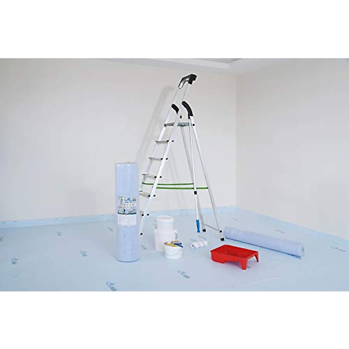 KORUSER Temporary Floor Protection 36’’ x 100’ - Anti Slip, Easily Applied Save Your Time - 100% Paint Proof – Reusable Material,Coverage of 300 sqft!