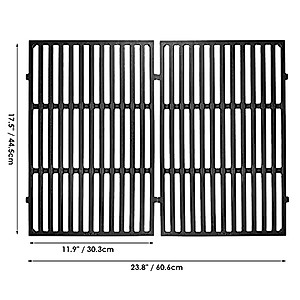 Uniflasy 7638 17.5 Inch Cooking Grates for Weber Spirit and Spirit II 300 Series Spirit E/S 310 E/S 320 E/S 330 SP-320, Spirit 700 Genesis 1000-3500 Genesis Gold Silver Platinum B/C Gas Grill 7639