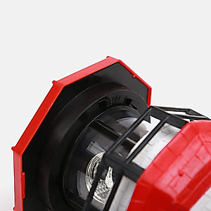 GEZICHTA Solar Lighthouse Garden Statue with Rotating Lamp, 27cm Resin Solar Lighthouse Sculpture Waterproof Garden Ornaments Outdoor LED Waterproof Solar Led Lamp for Yard Lawn Patio (Red)