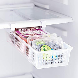Snap-On Refrigerator Storage Drawer with Sliding Rail Action