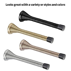 Zorveiio 30 Pcs Black Door Stop Bumper Tips, 0.39 Inch ID Rubber Door Stopper Bumpers Door Stop Caps for Door & Wall Protection