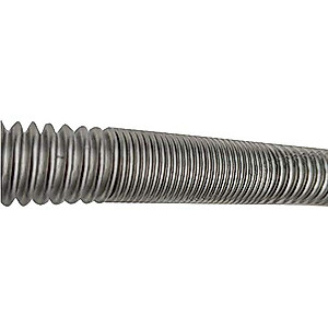 METER STAR Propane fire Pit Whistle Free Gas Flex Line for Fire Pit and Fireplace - Stainless Steel (24" Long) 1/2" NPT Male x 1/2" NPT Female Corrugated Pipe