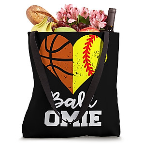 Ball Omie Heart Funny Softball Basketball Omie Tote Bag