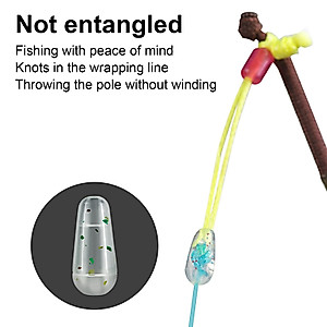 adonpshy Fishing Pole Tip Line Wear Rod Tip Line Knot Strengthen for Fishing 50Pcs 2