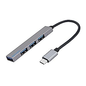 SHYPT Type-C to 4 USB Hub Expander Thin Mini Portable 4-Port USB 2.0 Hub USB Power Interface Laptop Tablet Comput