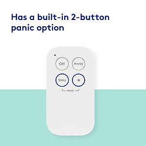 Blue by ADT Keychain Remote - Two Built-in Panic Buttons - Arm and Disarm System Remotely