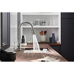 Kohler K-29709-VS Artifacts Touchless Kitchen Faucet with Pull Down Sprayer, Kitchen Sink Faucet in Vibrant Stainless