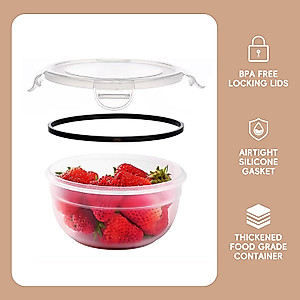 ECO-TOGO 360oz Airtight Plastic Food Storage Containers with Lids (16-Pack 360oz)