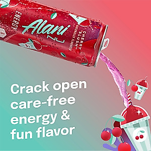 Alani Nu CHERRY SLUSH Sugar Free, Low Calorie Energy Drinks | 200mg Caffeine | Pre Workout Performance with Antioxidants | Biotin B Vitamins | Zero Sugar | 10 Calories | 12 Fl Oz Cans (12 Pack)