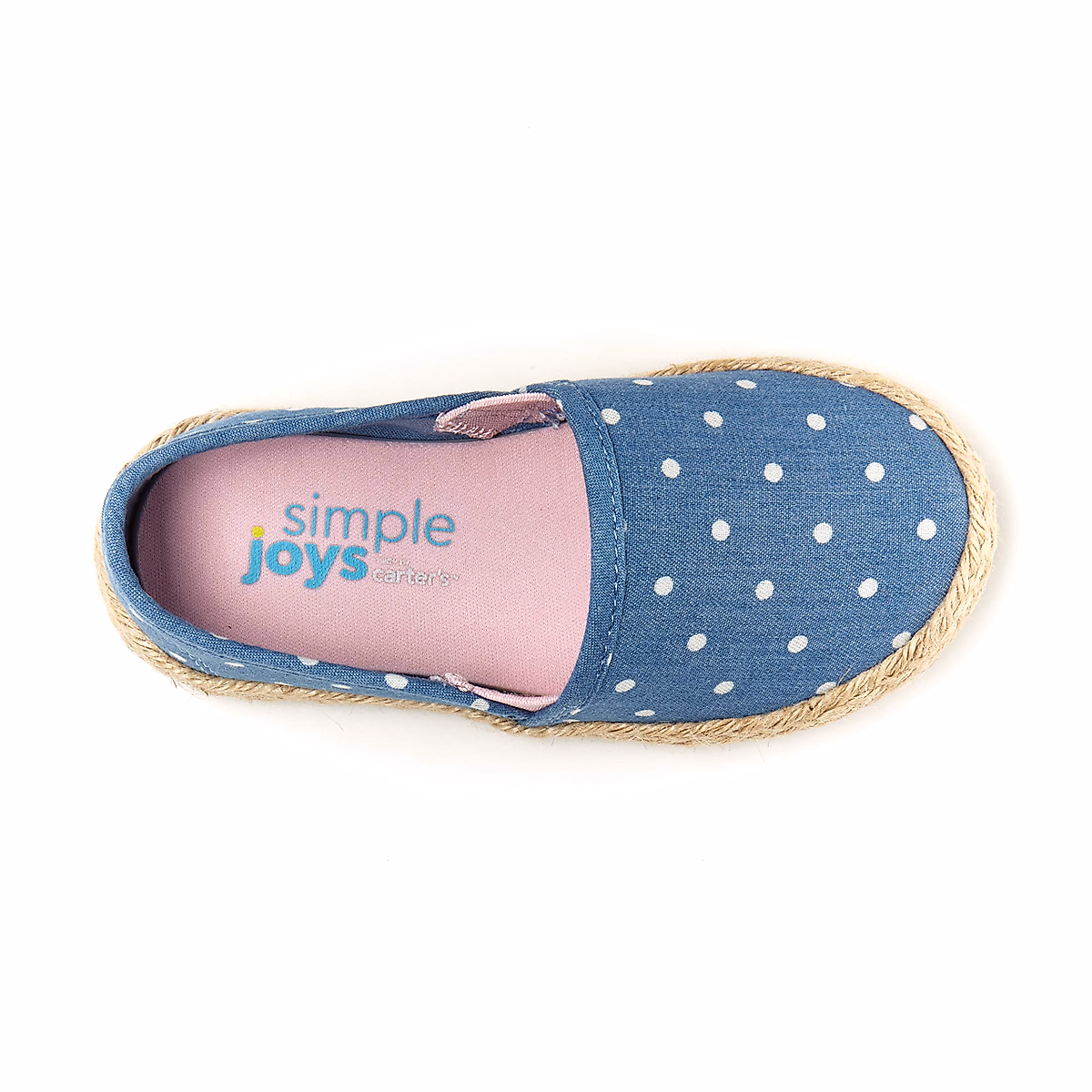 Simple Joys by Carter's Girls Ari Canvass Espadrille Sneaker, Blue, 11 Little Kid