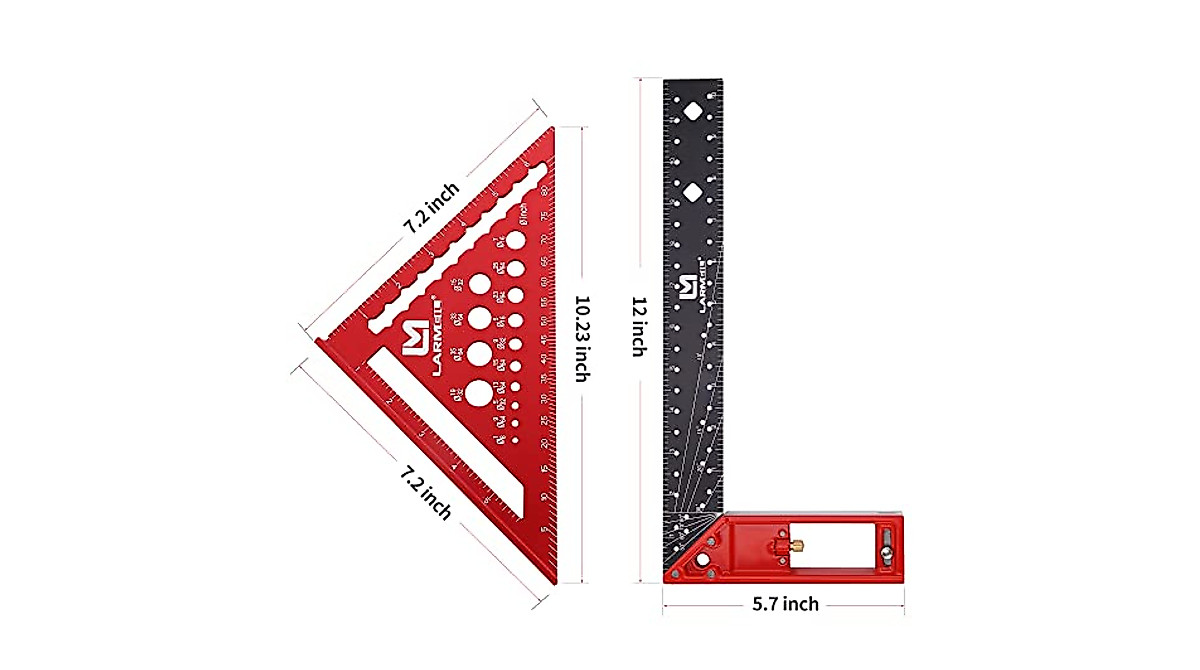 High-Precision Rafter & Framing Square Set for Woodworking