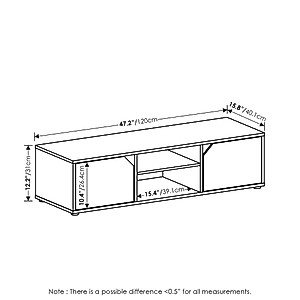 Furinno Classic Stand for TV up to 55 Inch, Espresso